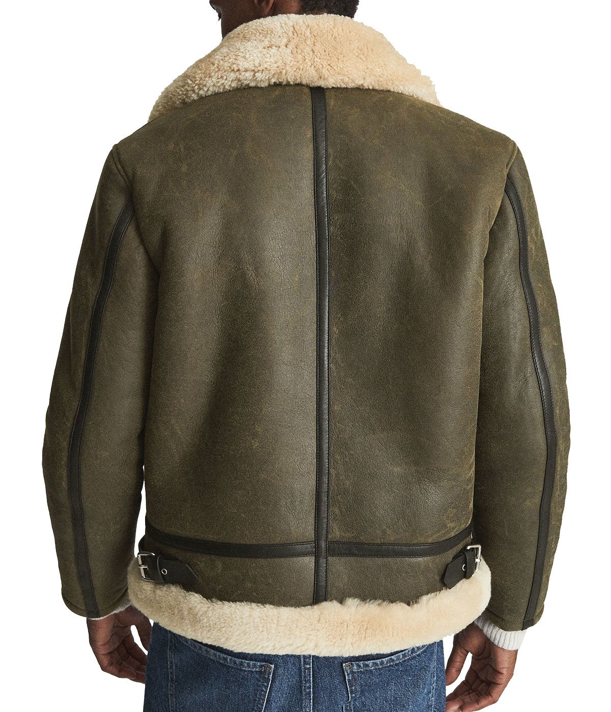 mens shearling flight jacket