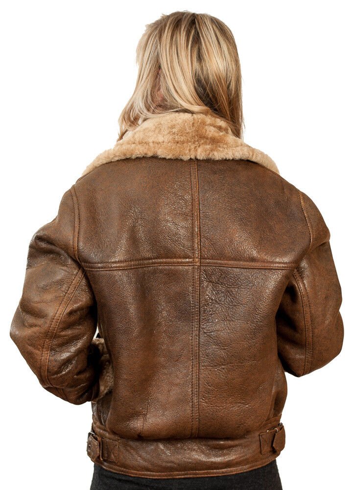 Sheepskin Flying Jacket for Women - Sheepskin Jackets & Coats
